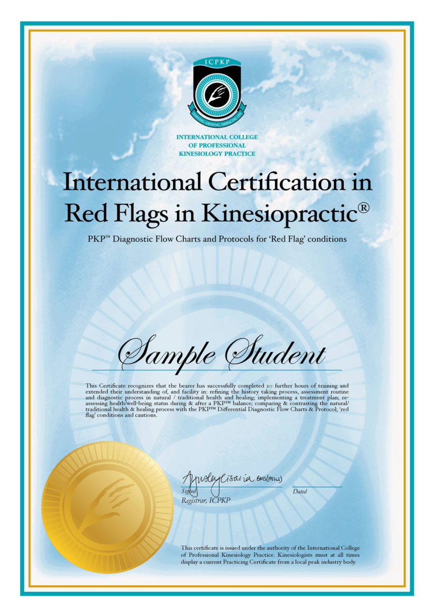 ICPKP® Red Flags in Kinesiopractic® Certification Program - ICPKP
